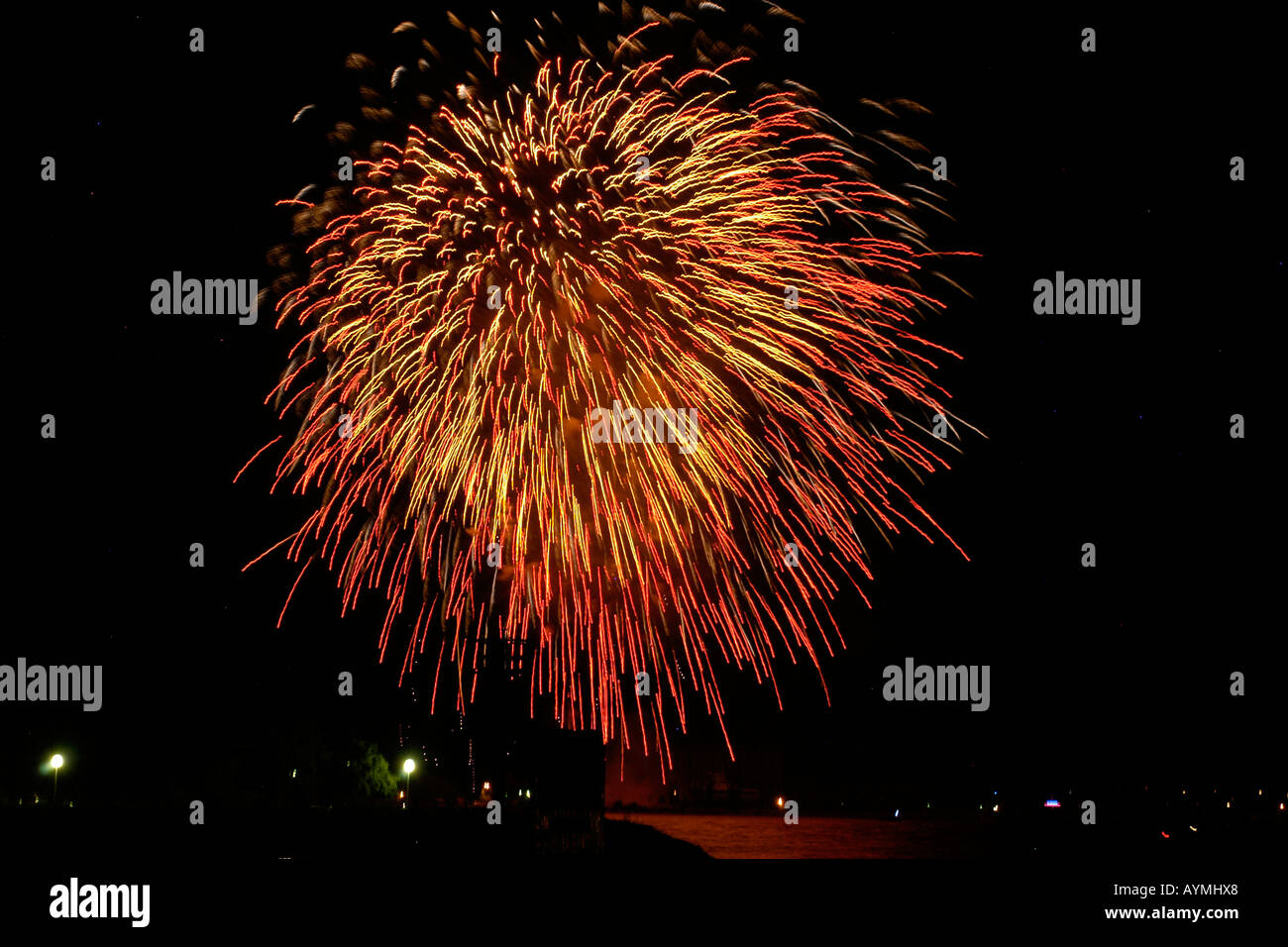 July 4th Independence day Fireworks Celebration in the USA Stock Photo ...