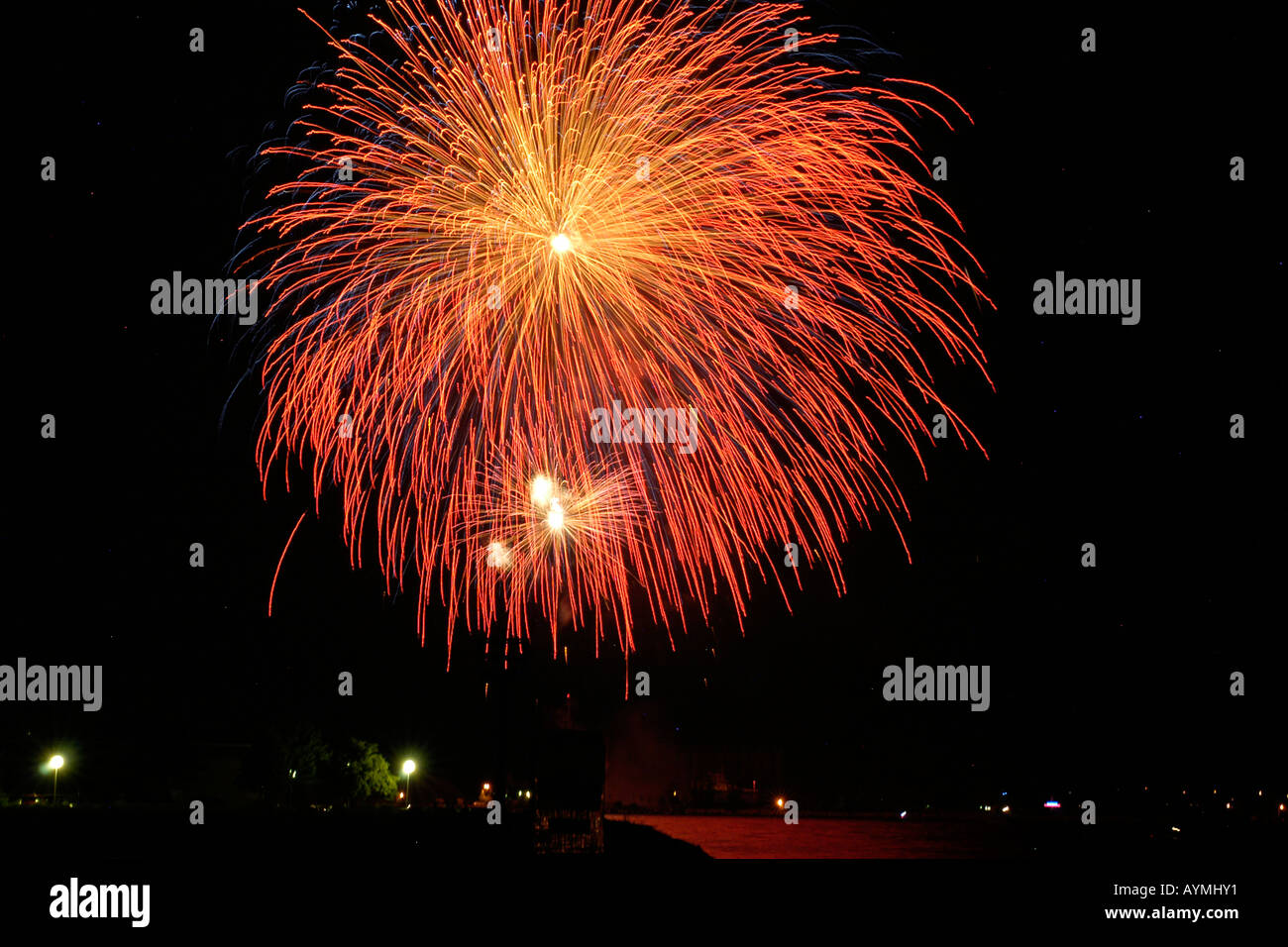 July 4th Independence day Fireworks Celebration in the USA Stock Photo ...