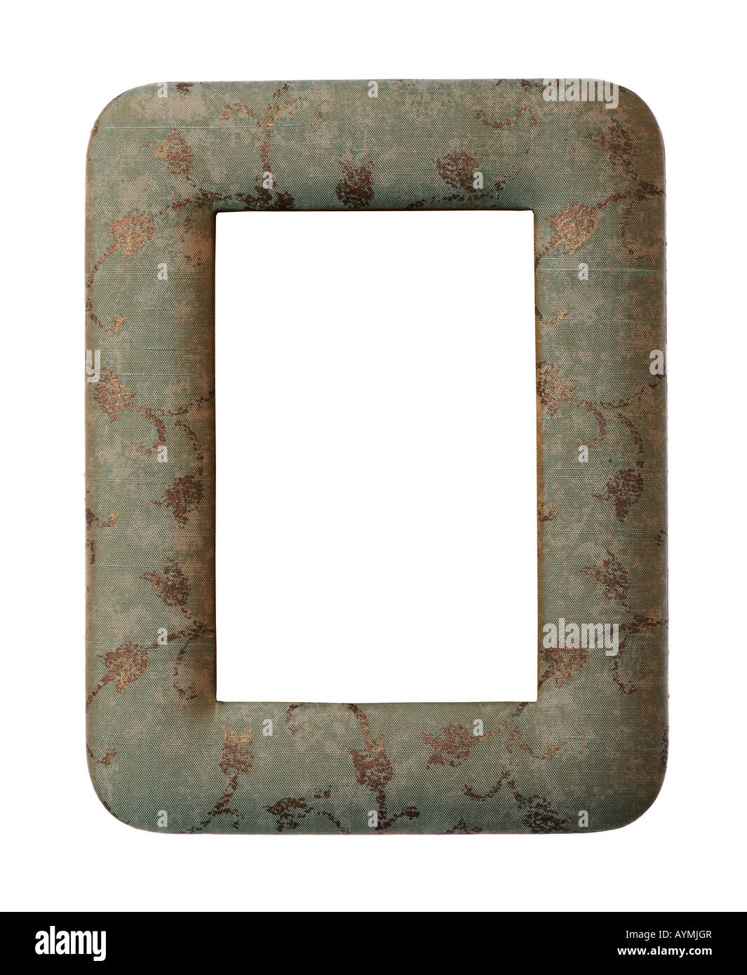 Old fabric frame isolated on white Stock Photo - Alamy