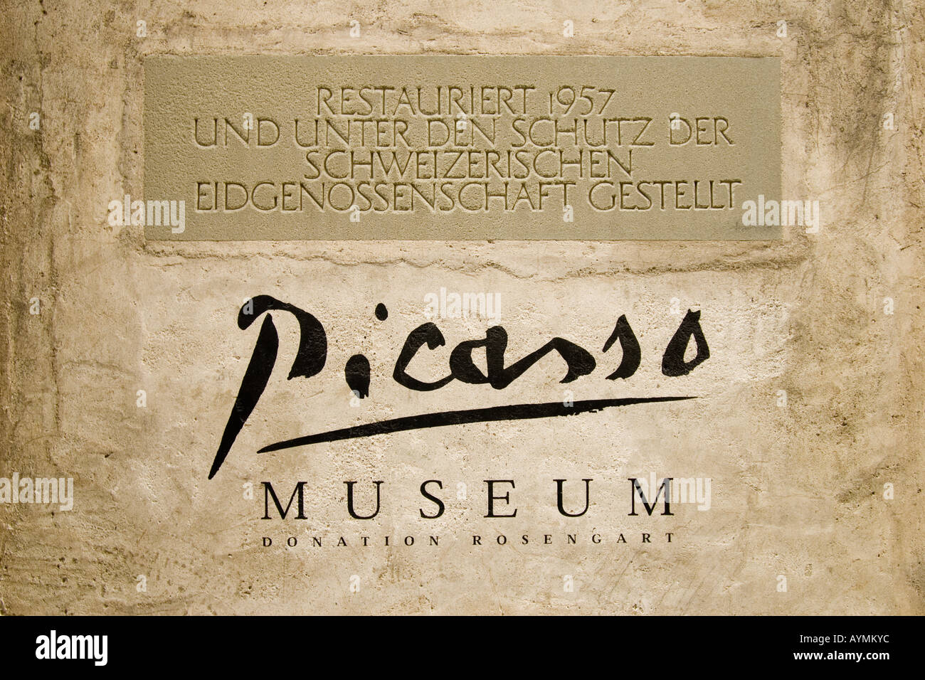 Lucerne or Luzern, Switzerland. Sign by door of Picasso Museum Stock ...