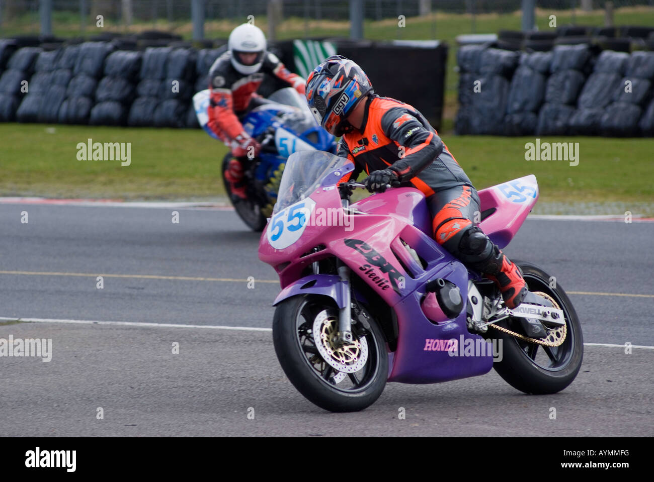 Honda F600 S/F Motorbike Racing in a Wirral 100 Motor Club Meeting at ...