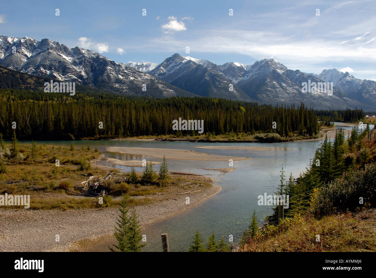 Bow River Banff National Park Rockies Alberta Canada Stock Photo - Alamy