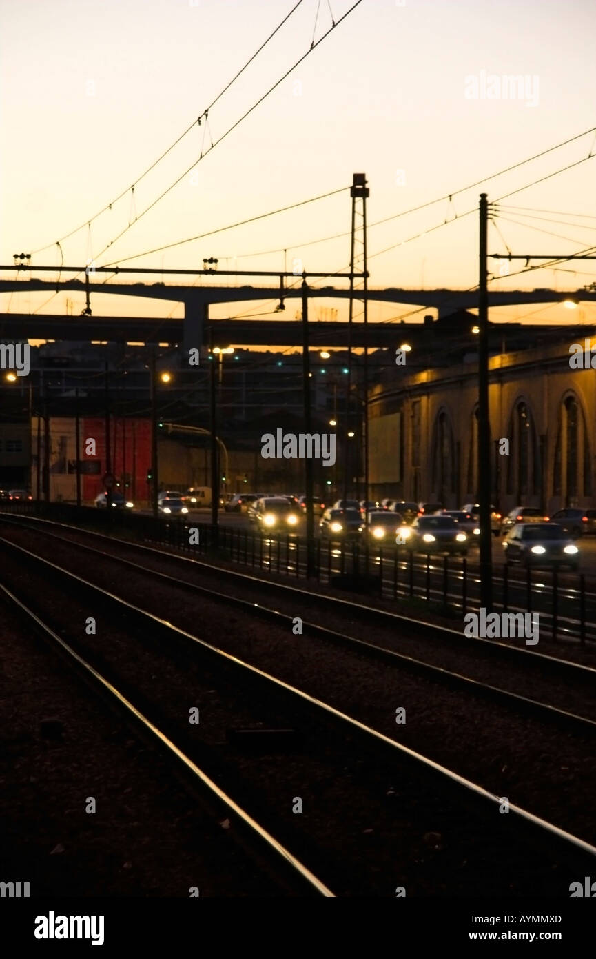 railroad and traffic Stock Photo - Alamy