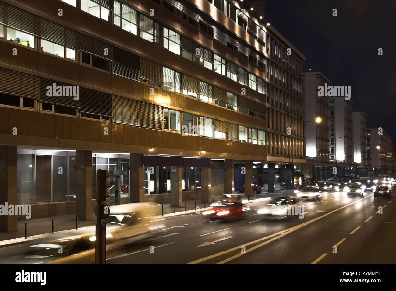 modern building at night Stock Photo - Alamy