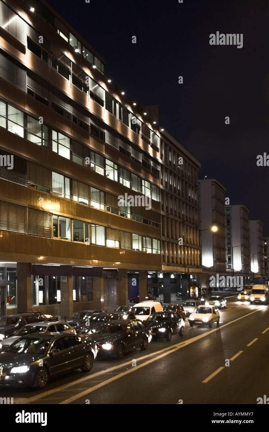 modern building at night Stock Photo - Alamy