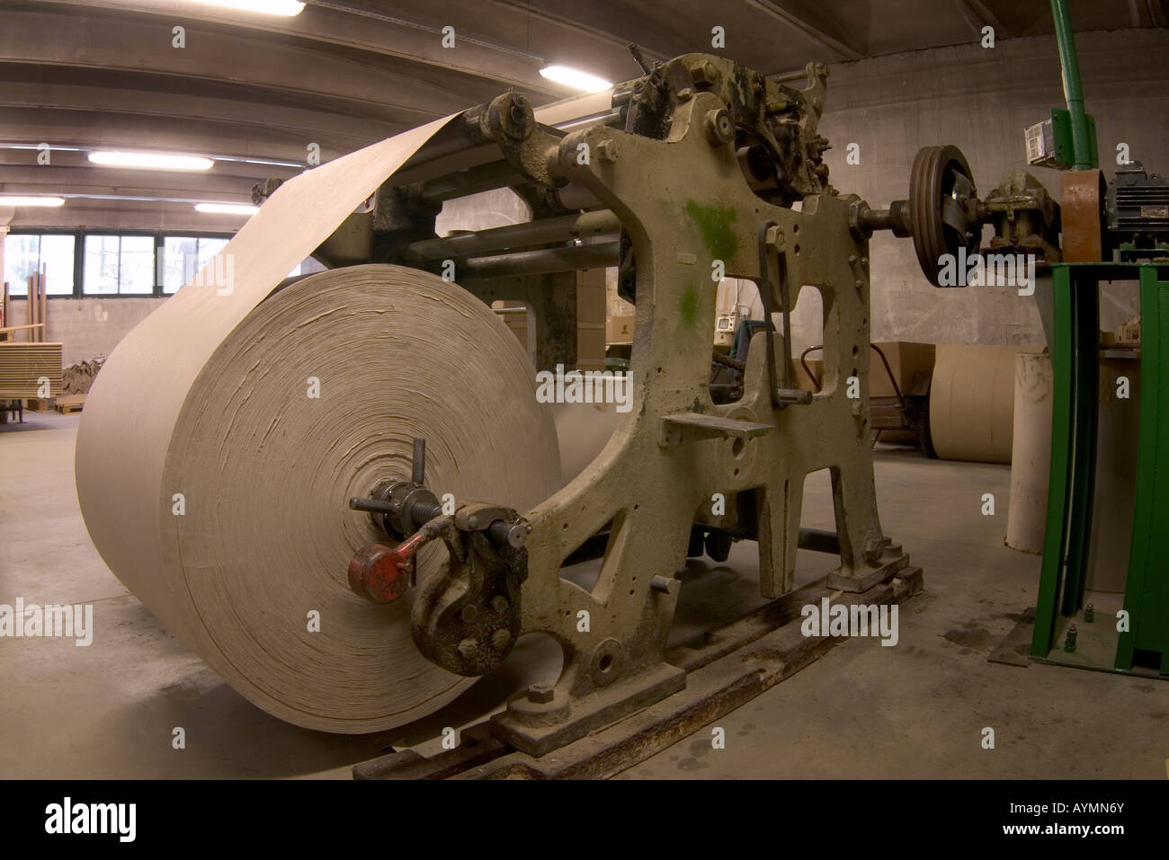 An old paper machine in paper mill Stock Photo - Alamy