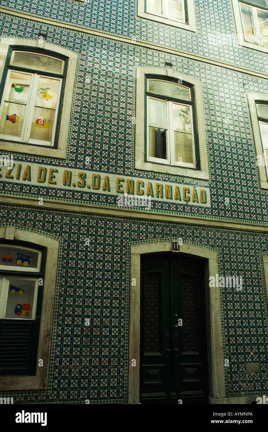 Traditional Lisbon building, Bairro Alto, Portugal Stock Photo - Alamy