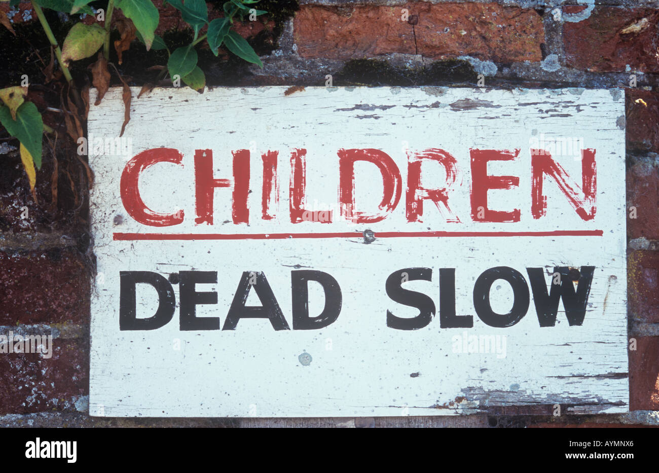 Dead slow road sign hi-res stock photography and images - Alamy