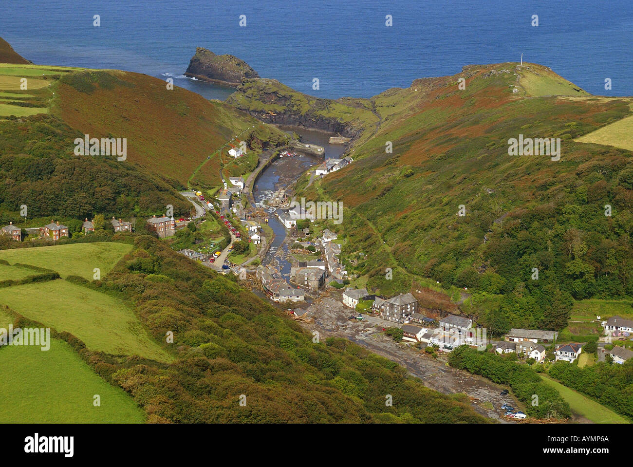 Boscastle flood aftermath hi-res stock photography and images - Alamy
