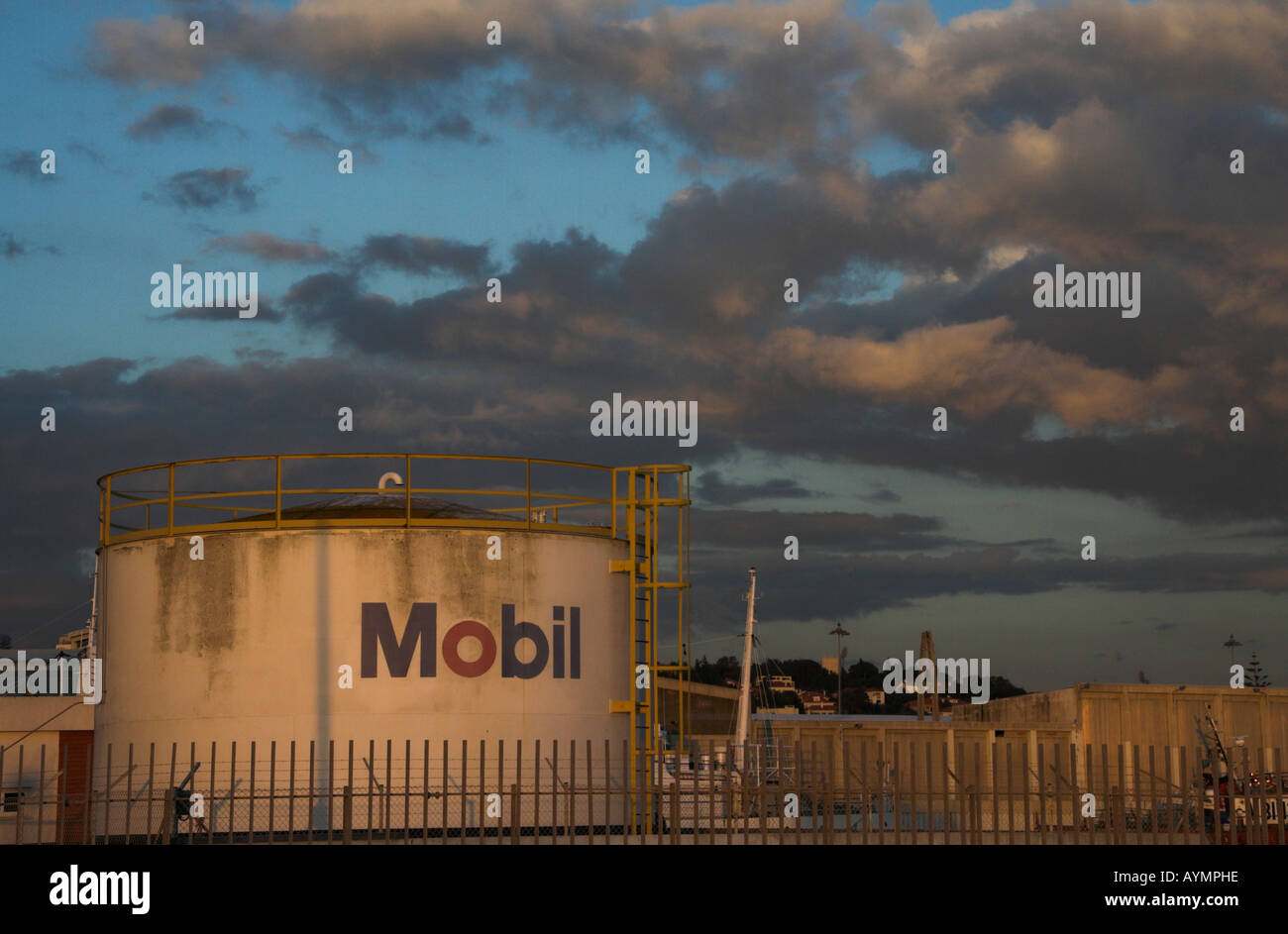 old fuel storage tank, Lisbon Portugal Stock Photo - Alamy