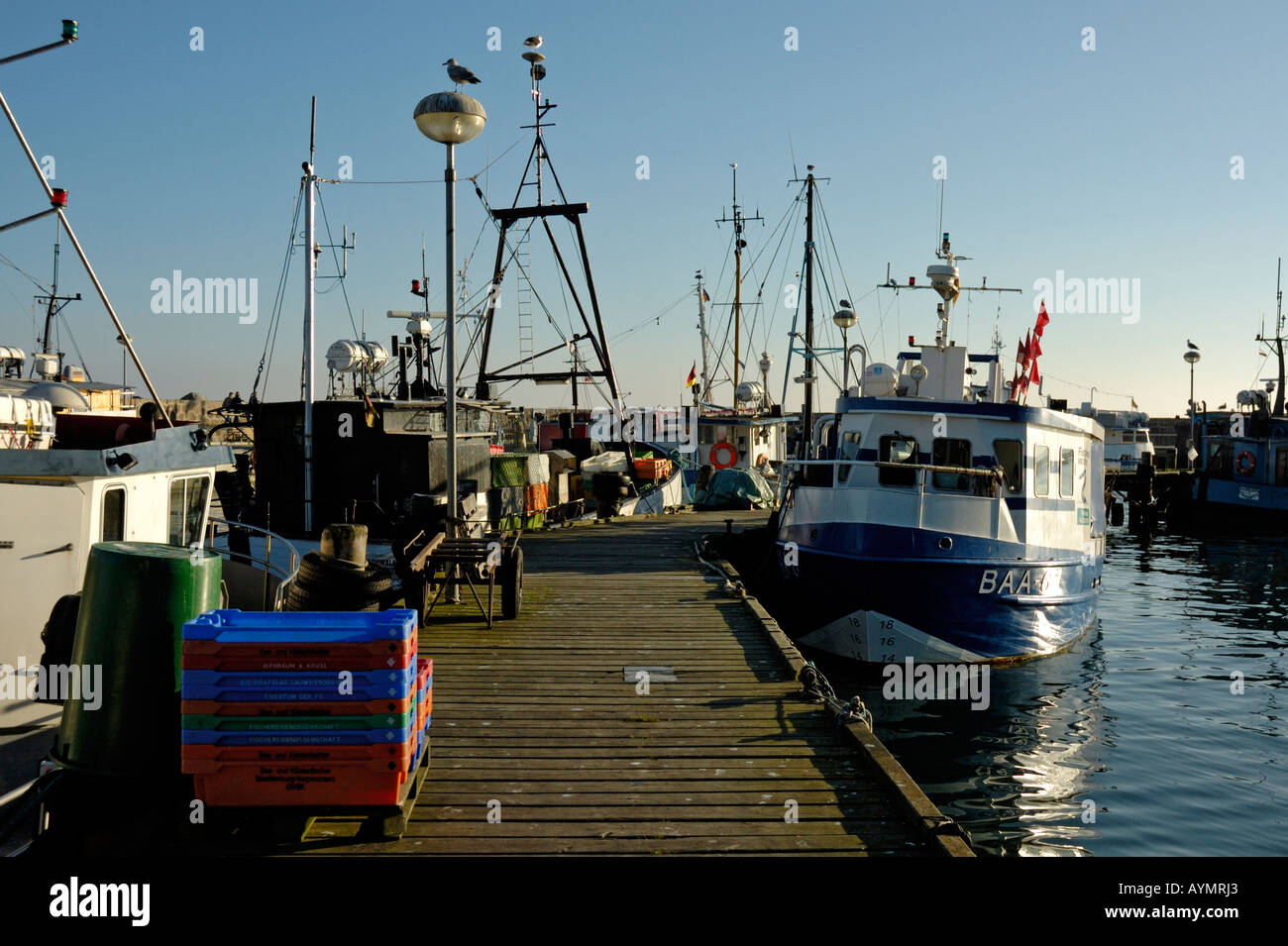 Sassnitz, Ruegen, Germany; the fishing harbour Stock Photo - Alamy