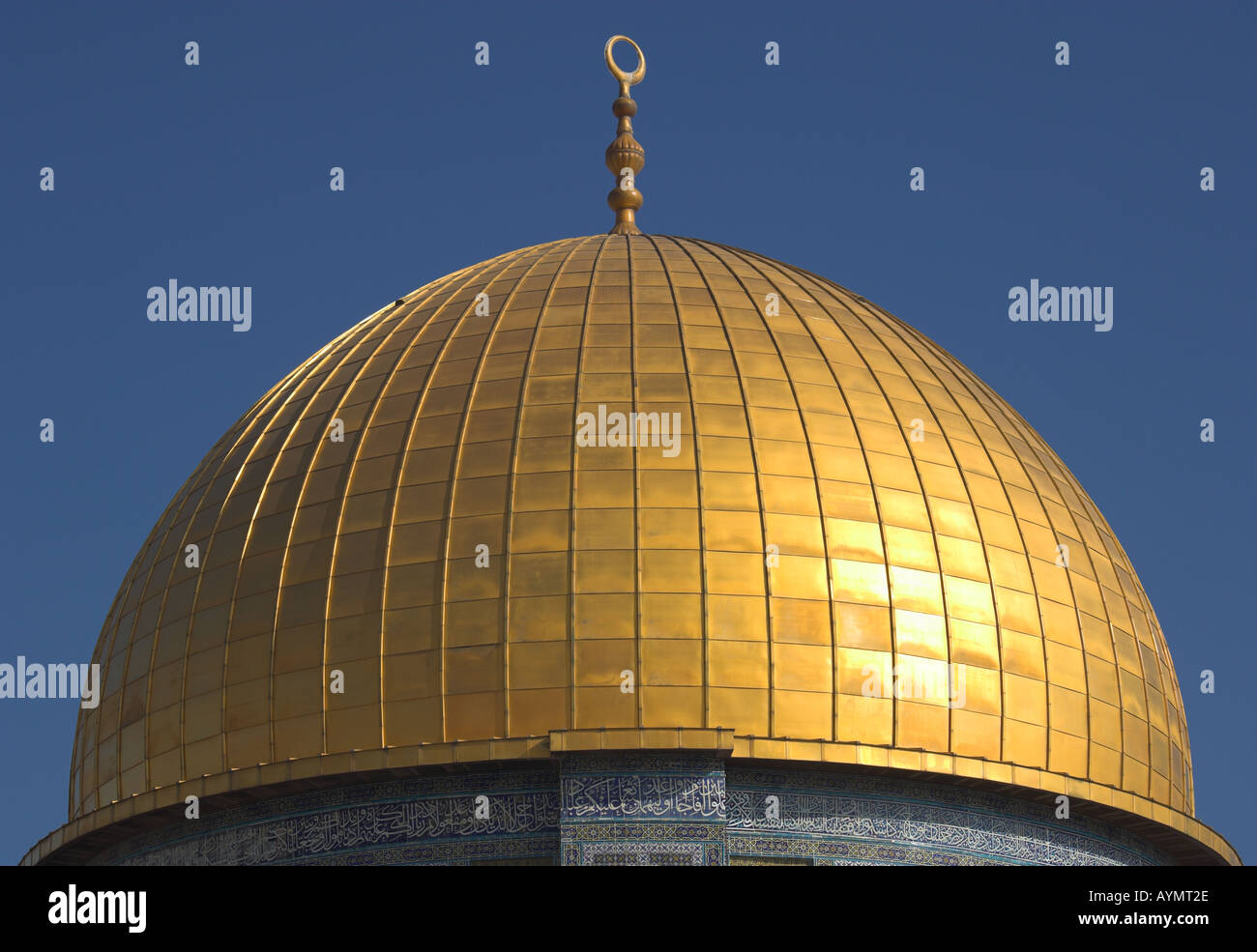 Israel Jerusalem Old City Dome of the Rock close up of golden dome ...