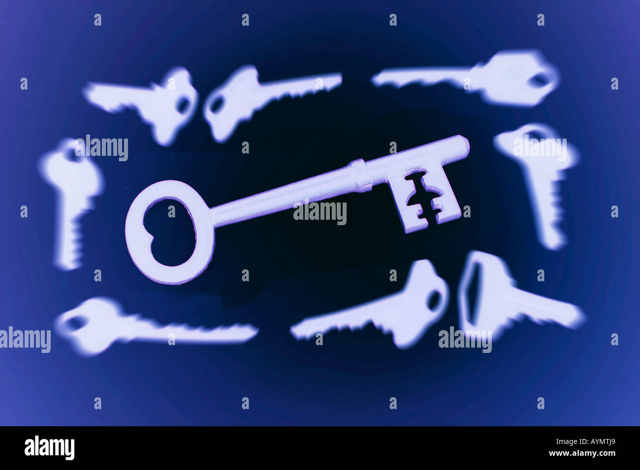 Skeleton Key and Keys Stock Photo - Alamy