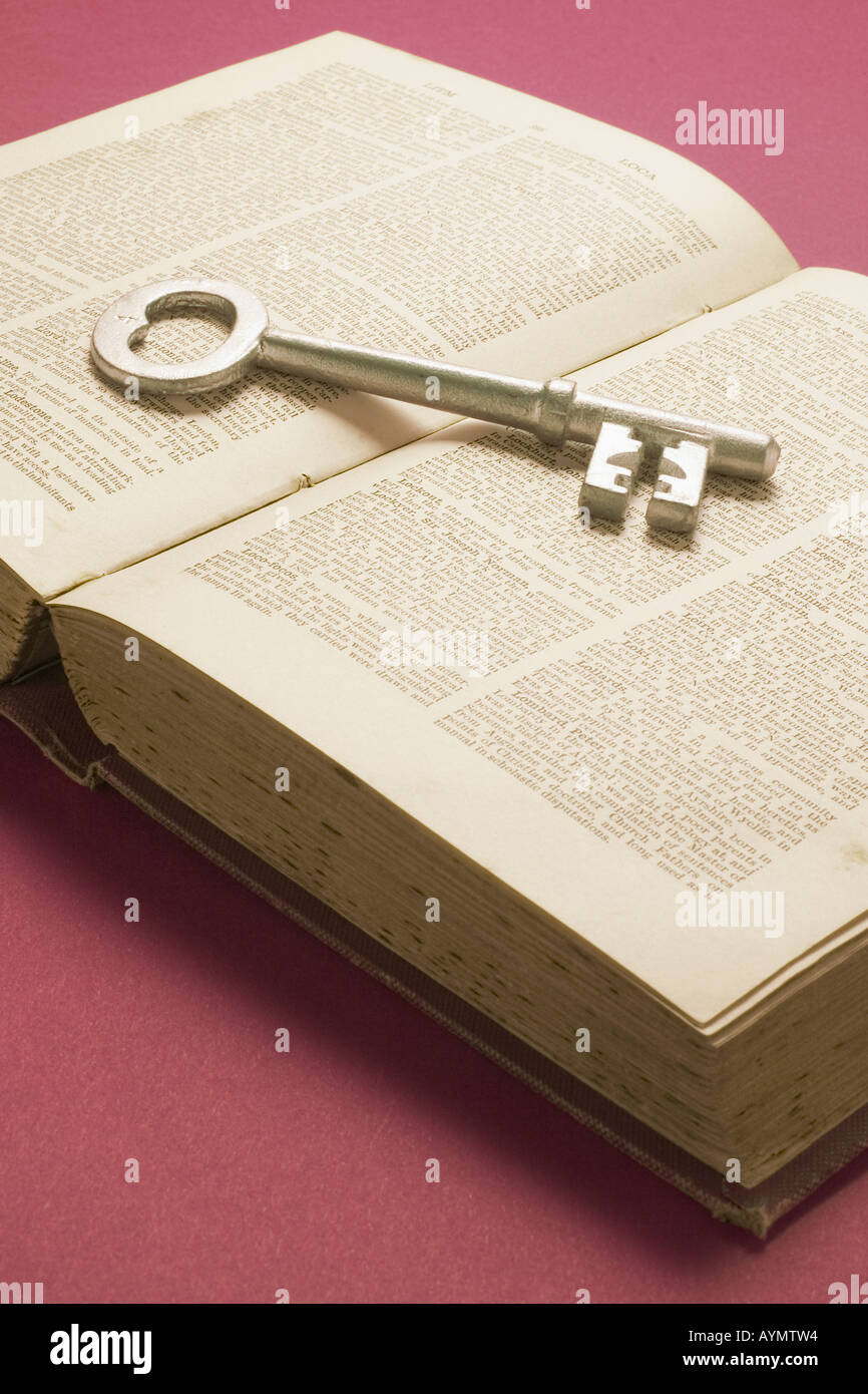 Skeleton Key on Old Book Stock Photo - Alamy