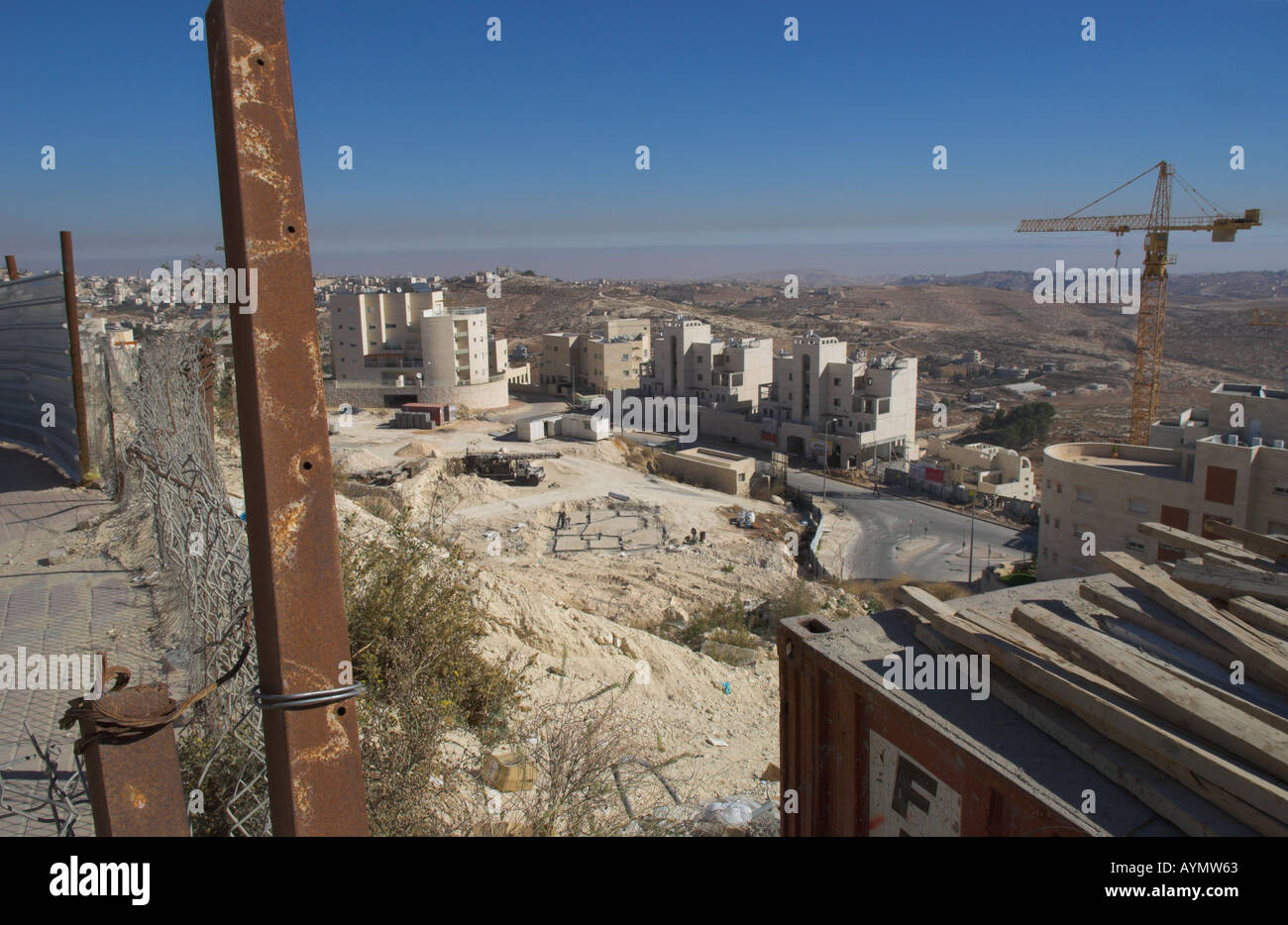 Israel Jerusalem Har Huma new residential suburb view of construction ...