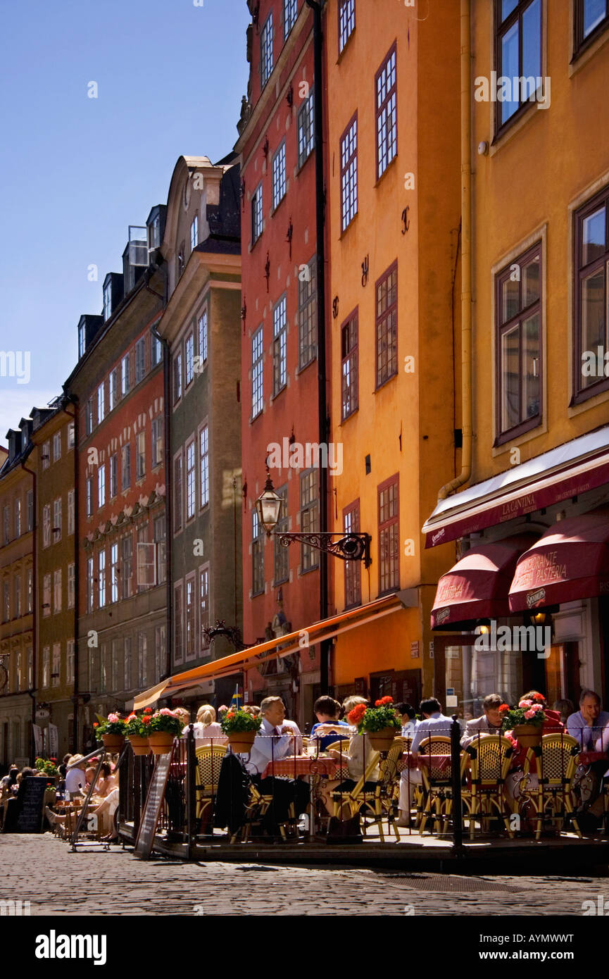 Cafe's and restaurants in Stortorget Square Gamla Stan Stockholm Sweden ...