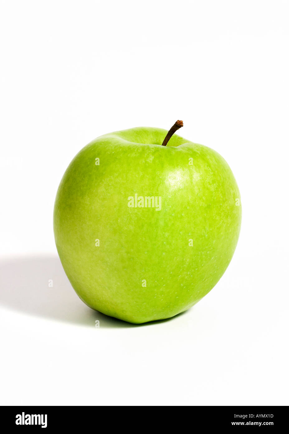 A single apple on a white background Stock Photo - Alamy