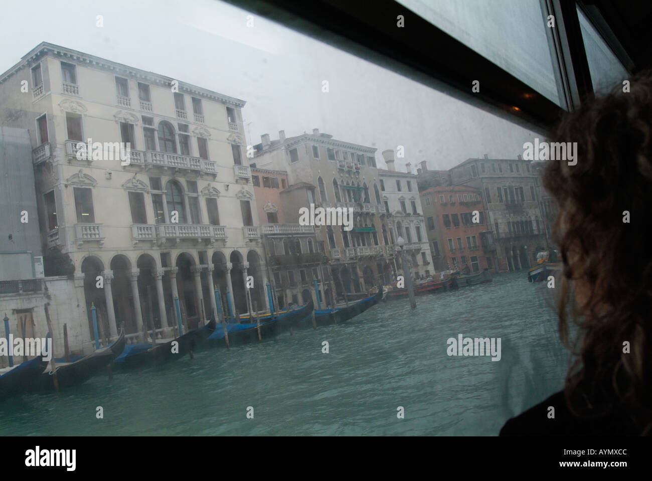 Grand Canal viewed from the inside of a Water Bus Stock Photo - Alamy