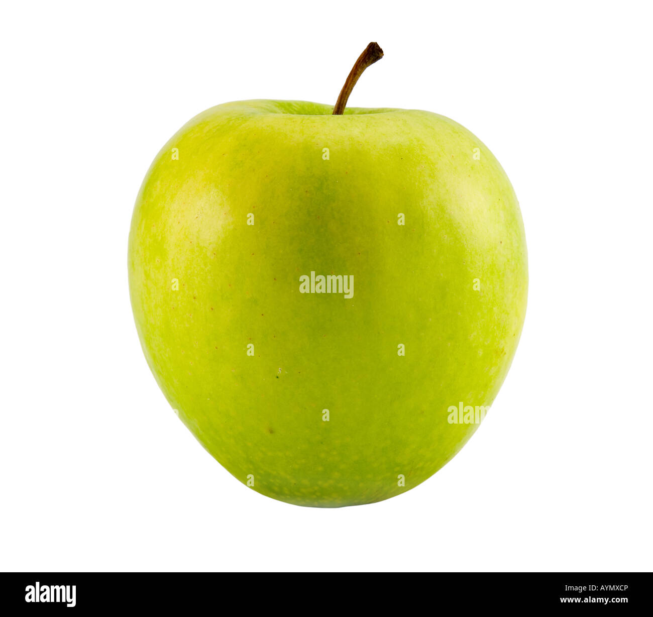 the large green apple isolated on white background Stock Photo - Alamy