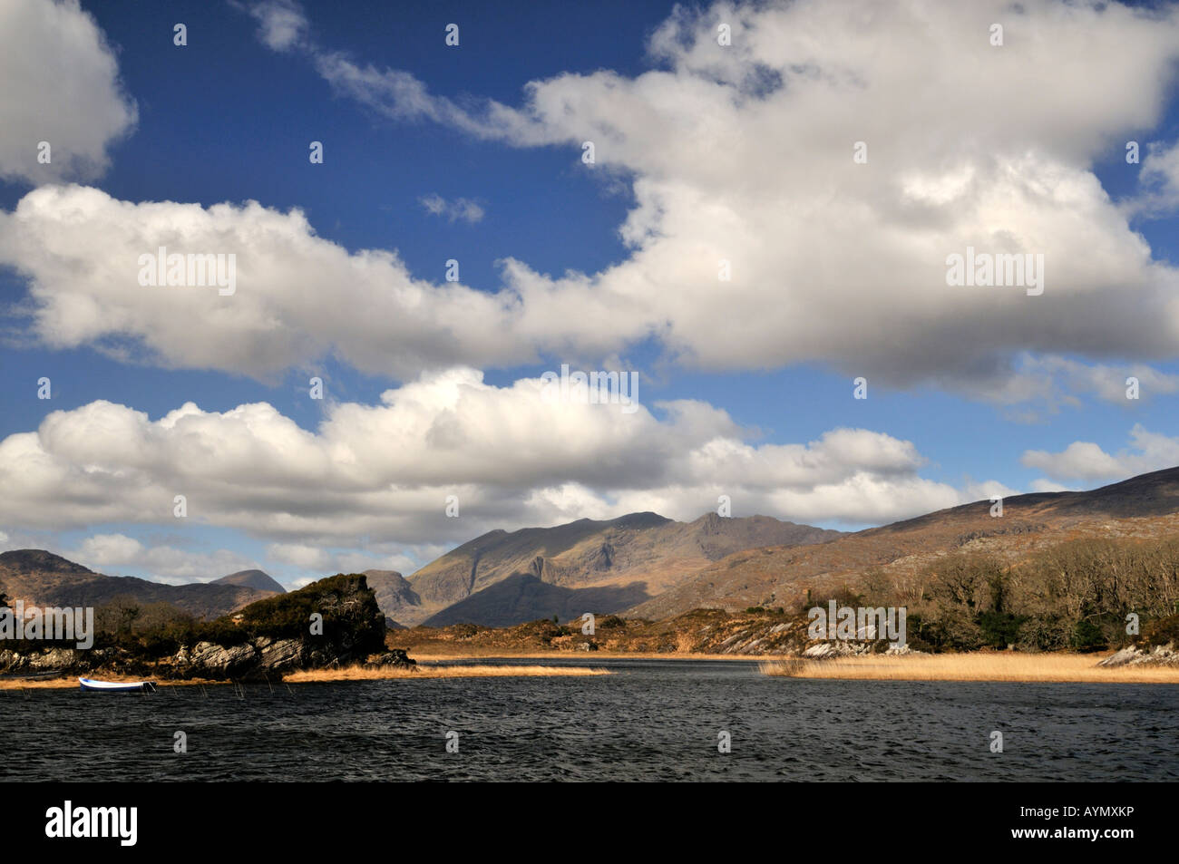 The Upper Lake Killarney blue sky white clouds ring of kerry county ...