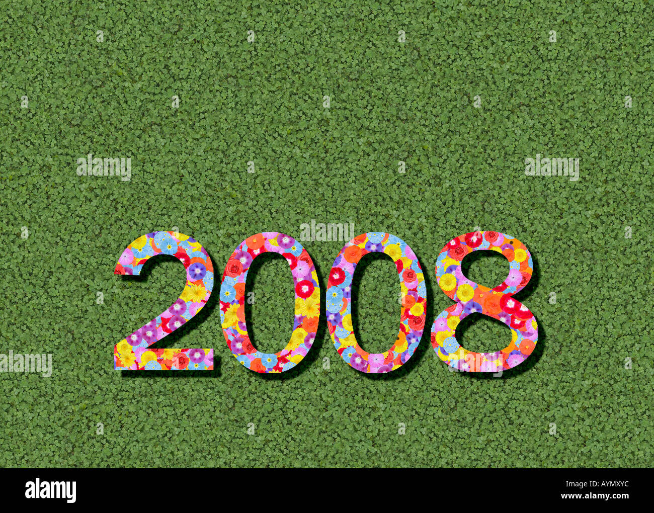 year 2008 spelled out prewritten edited Stock Photo - Alamy