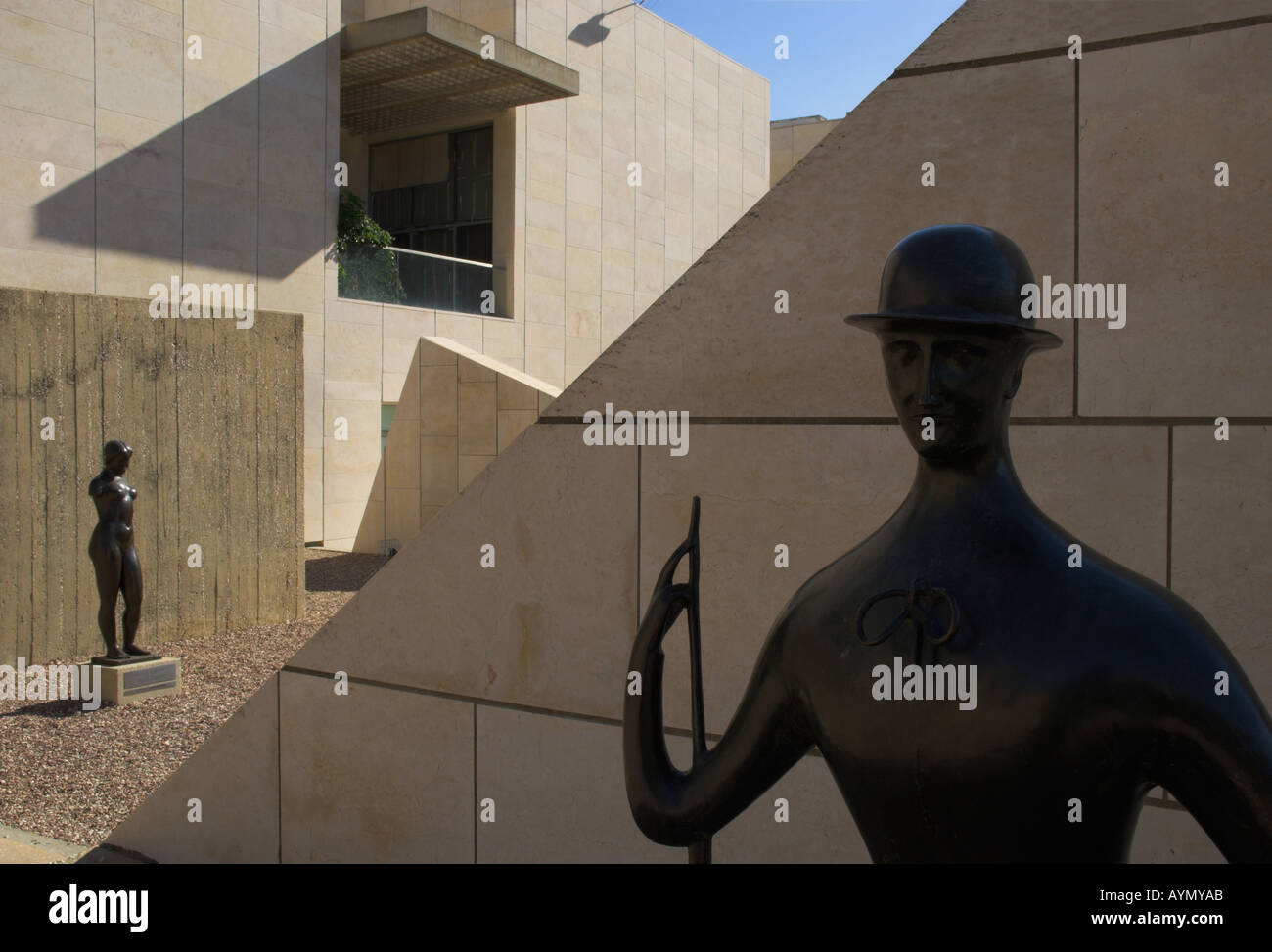 Israel Jerusalem Israel Museum Sculptures Garden view of two sculptures ...