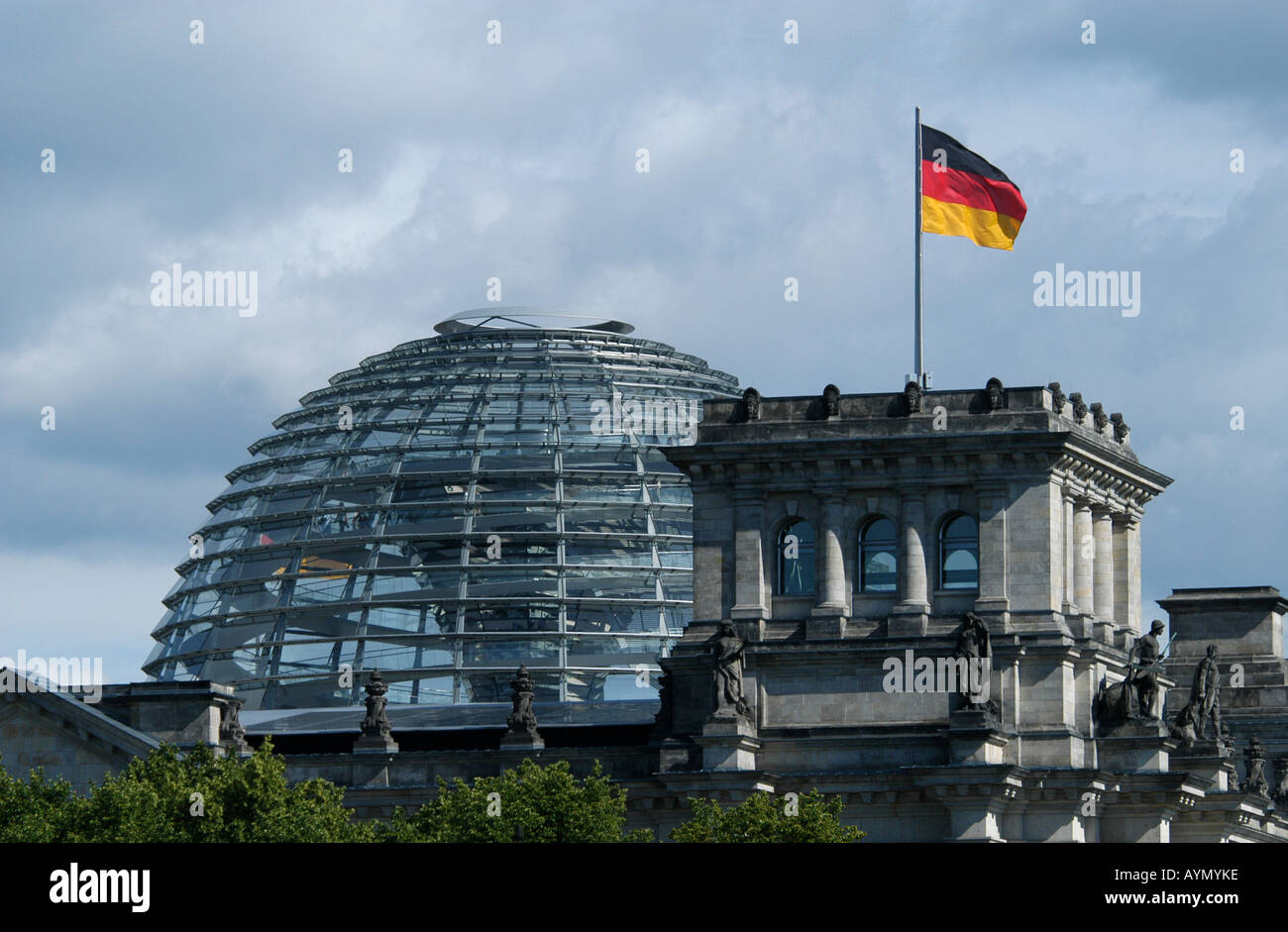 New dome of the Reichstag by the British architect sir Norman Foster in ...