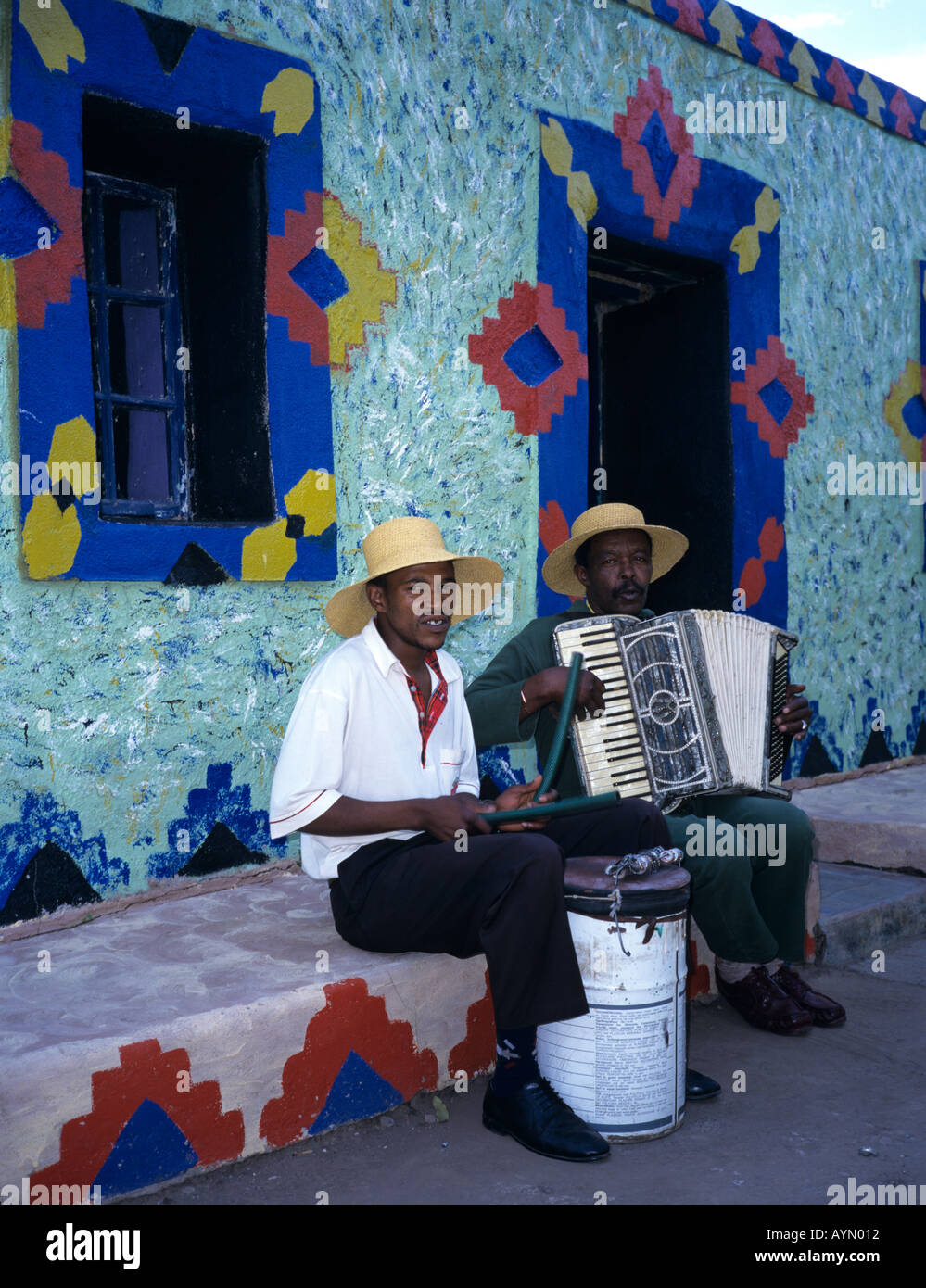 Basotho cultural village Orange Free state South Africa RSA tribesmen ...