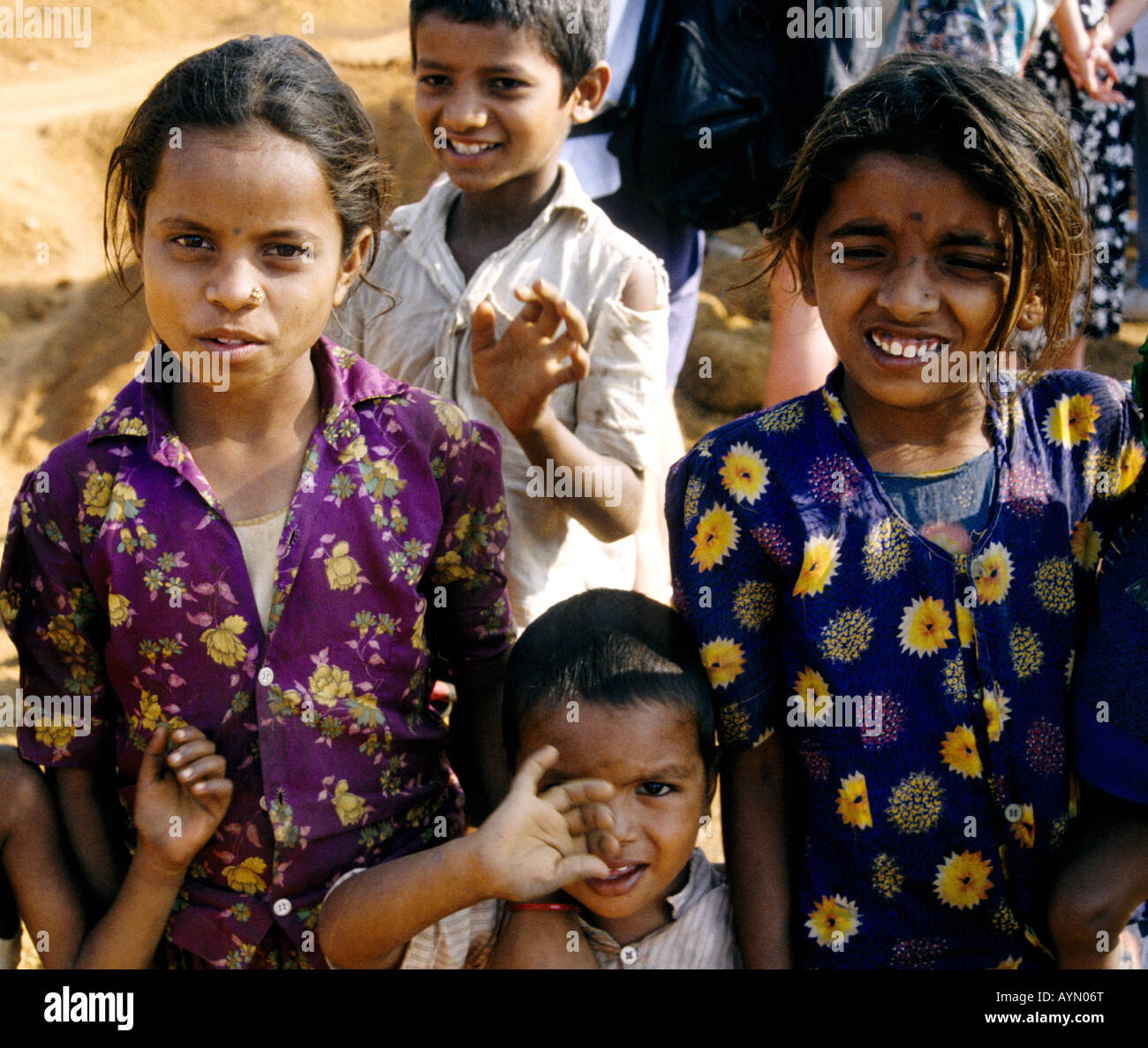 Friendly Indian children in Goa, India Stock Photo - Alamy