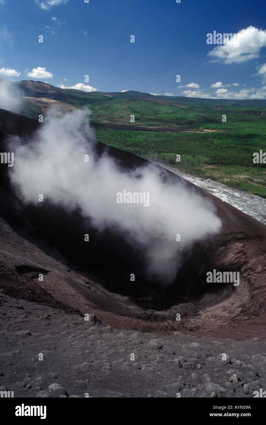 FUMEROLE In the ALCEDO VOLCANO GALAPAGOS ISLANDS ECUADOR Stock Photo ...
