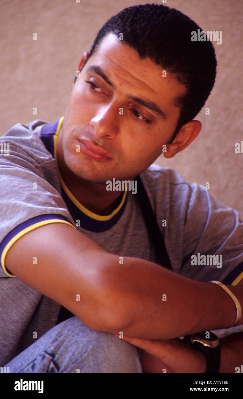 Candid portrait of handsome local young man egypt north africa Stock ...