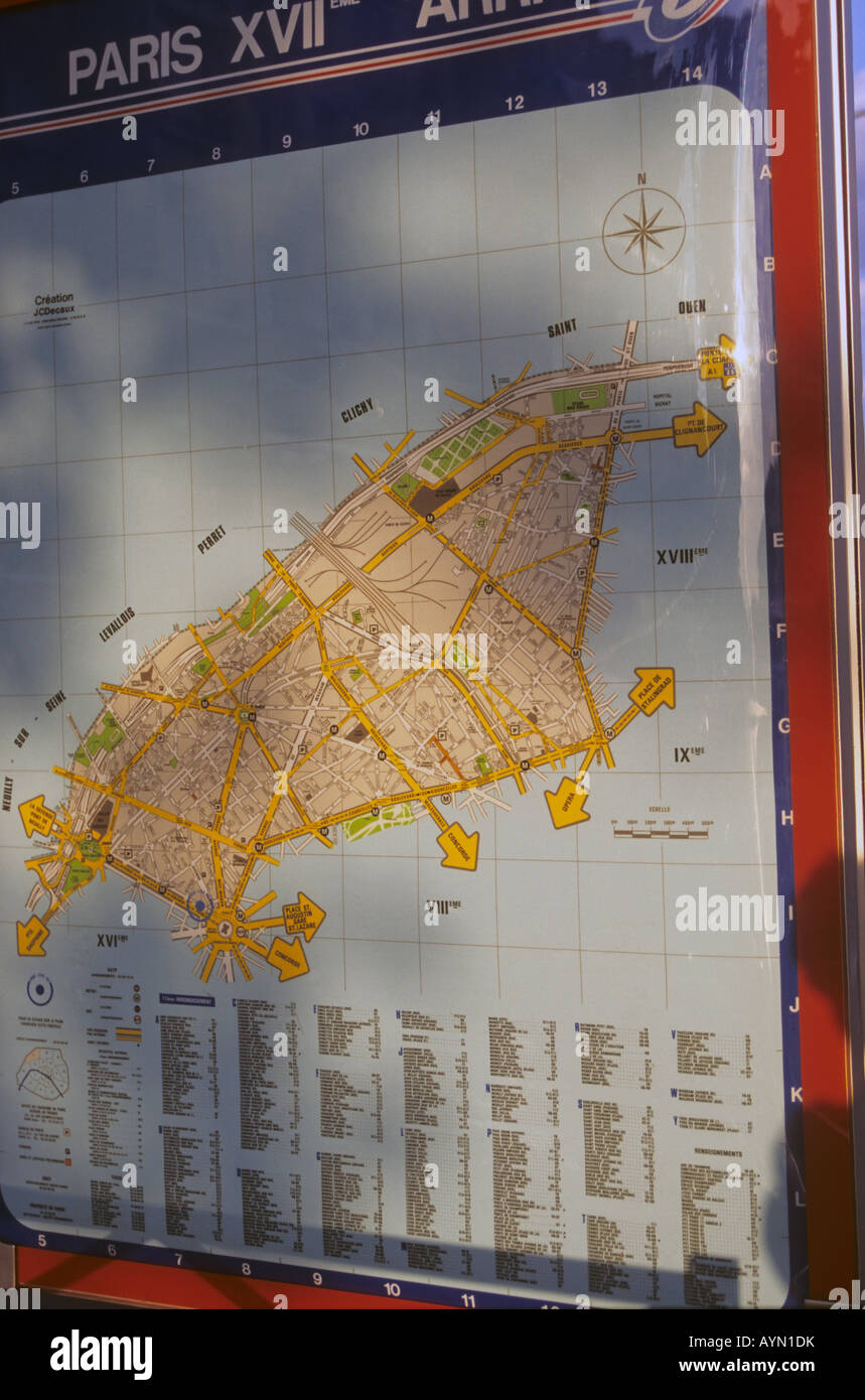 europe france paris a map Stock Photo - Alamy