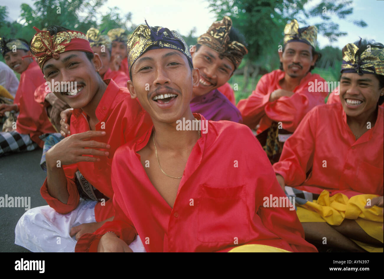 Asia Indonesia Bali Temple procession Stock Photo - Alamy