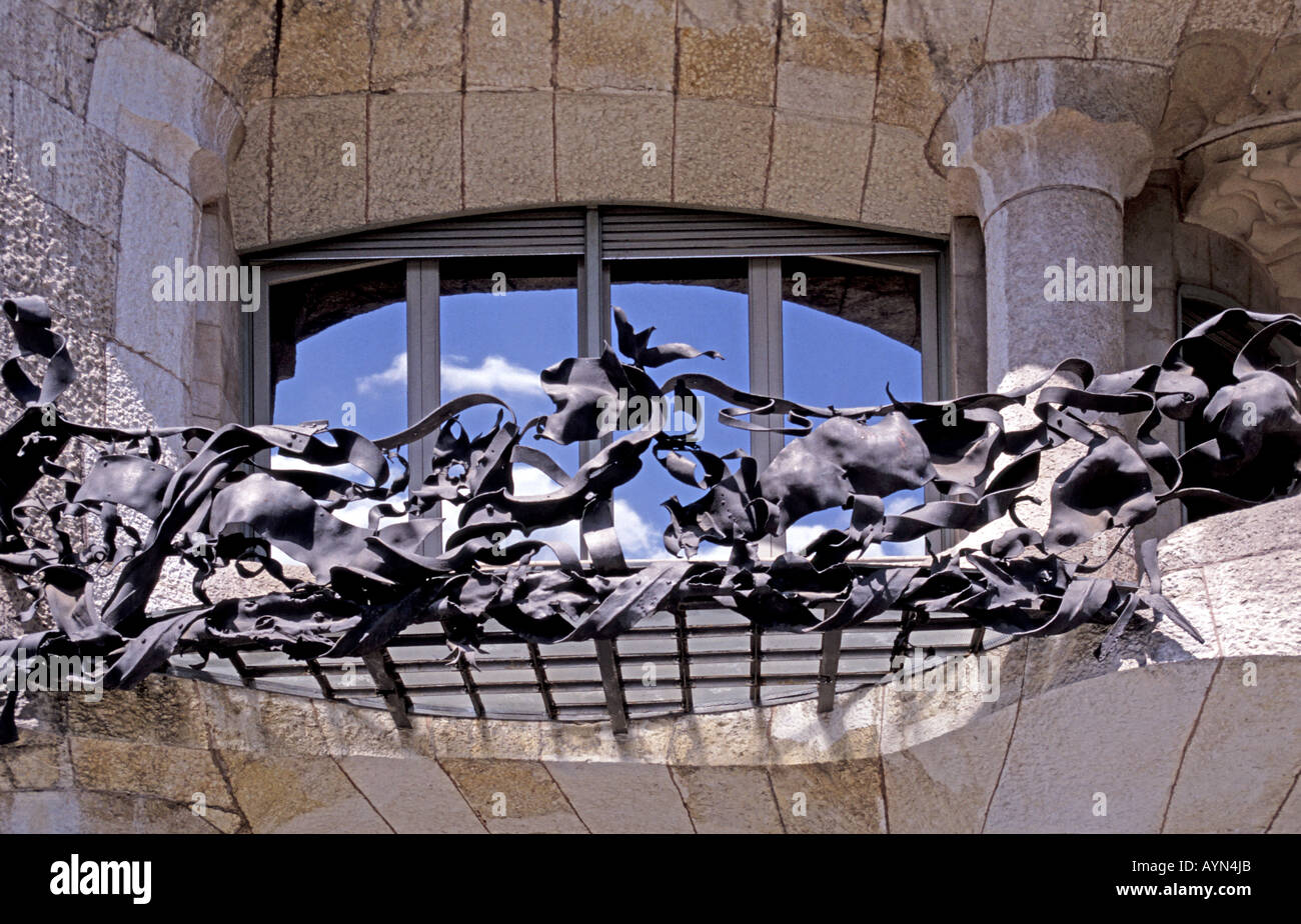 Balcony Casa Battlo by Gaudi Barcelona Spain Stock Photo - Alamy