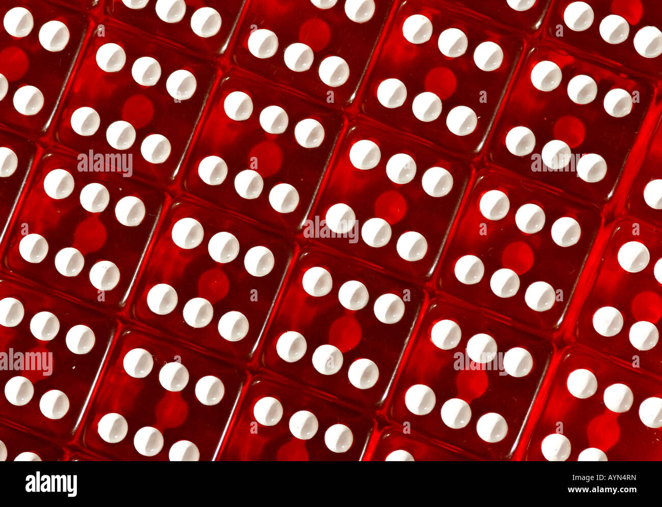 Red dices lined up together Stock Photo - Alamy