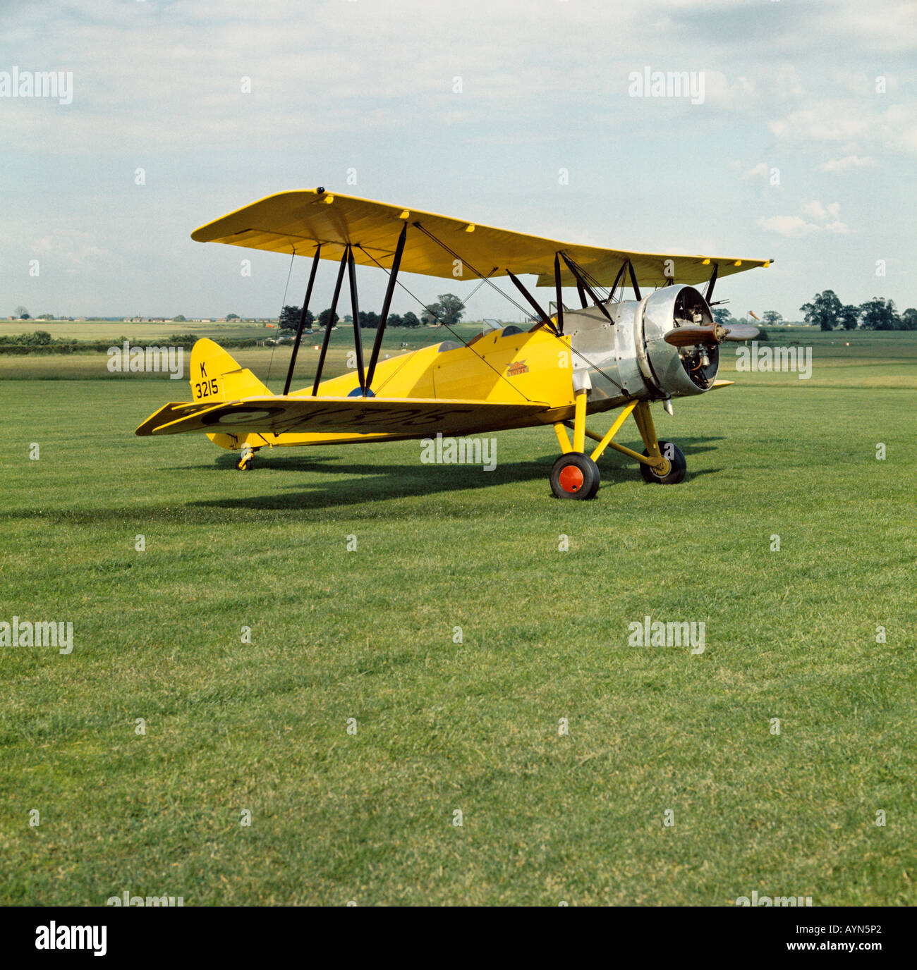 Avro Tutor 621 K3215 on a grass airfield in the UK EU Stock Photo - Alamy