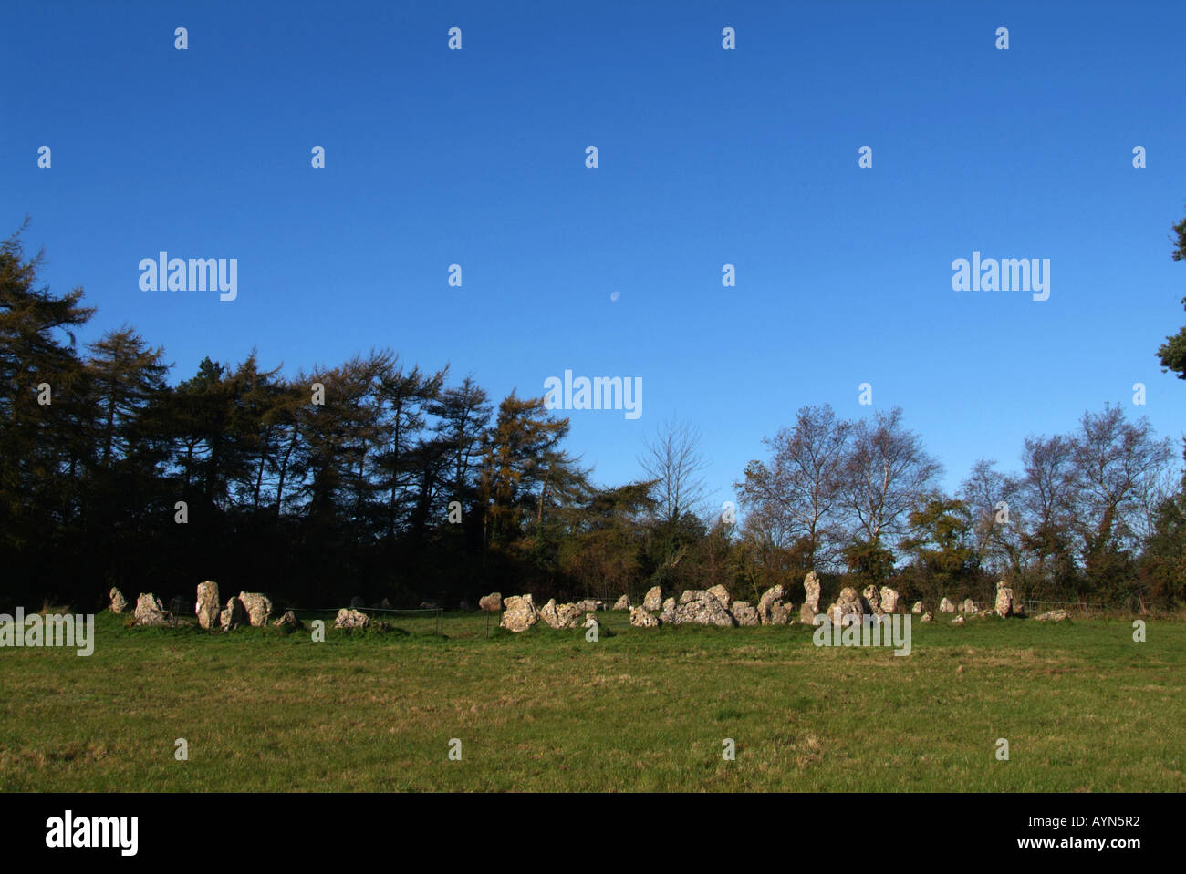 Rollright Stones, stone circle, Warwickshire, Cotswolds, UK Stock Photo ...