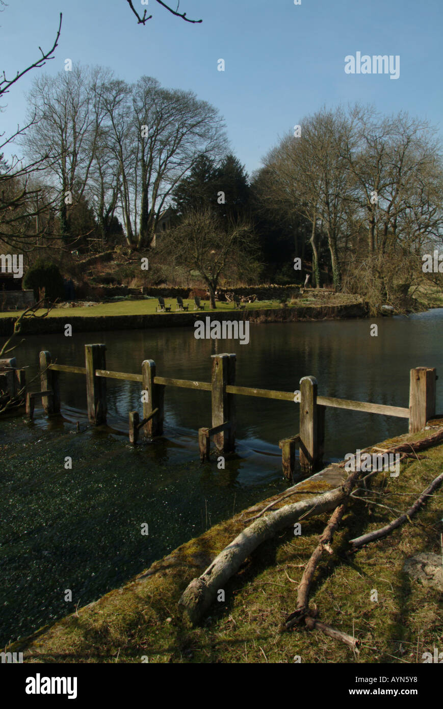 Weir in Upper Swell, Gloucestershire, Cotswolds, England, UK Stock ...