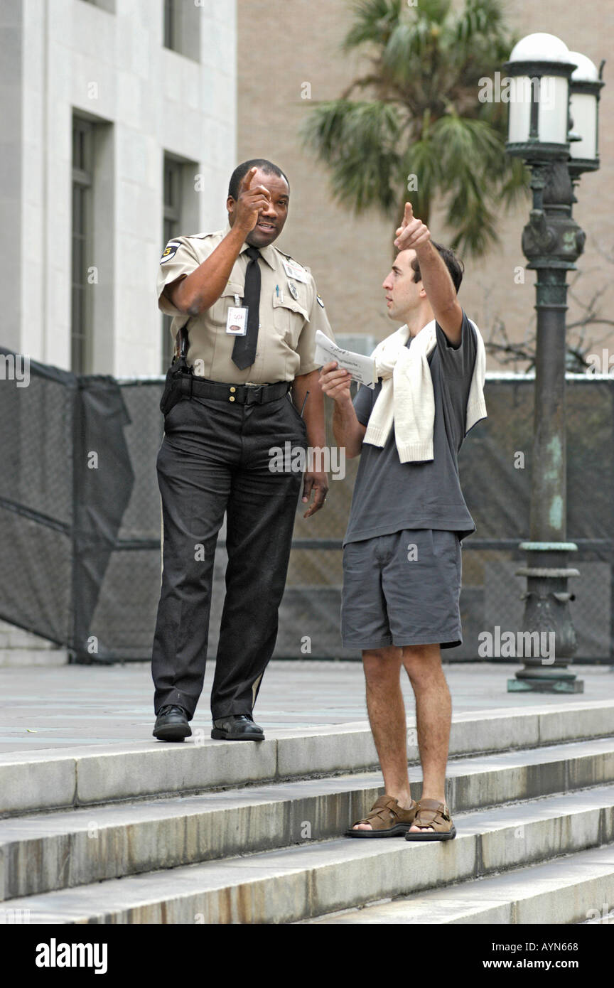Man giving directions america hi-res stock photography and images - Alamy