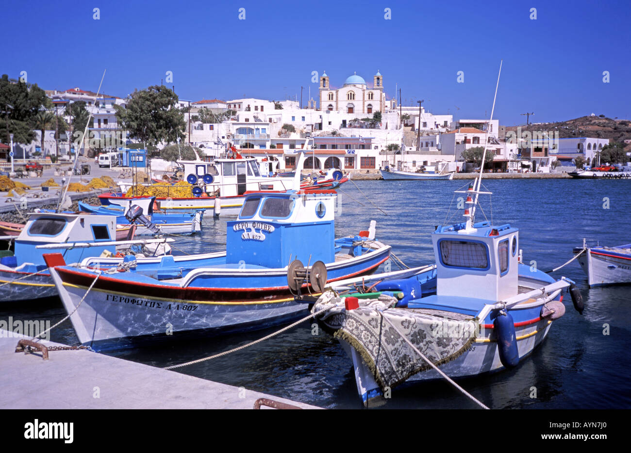 Port Lipsi Island Dodecanese Greece Stock Photo - Alamy