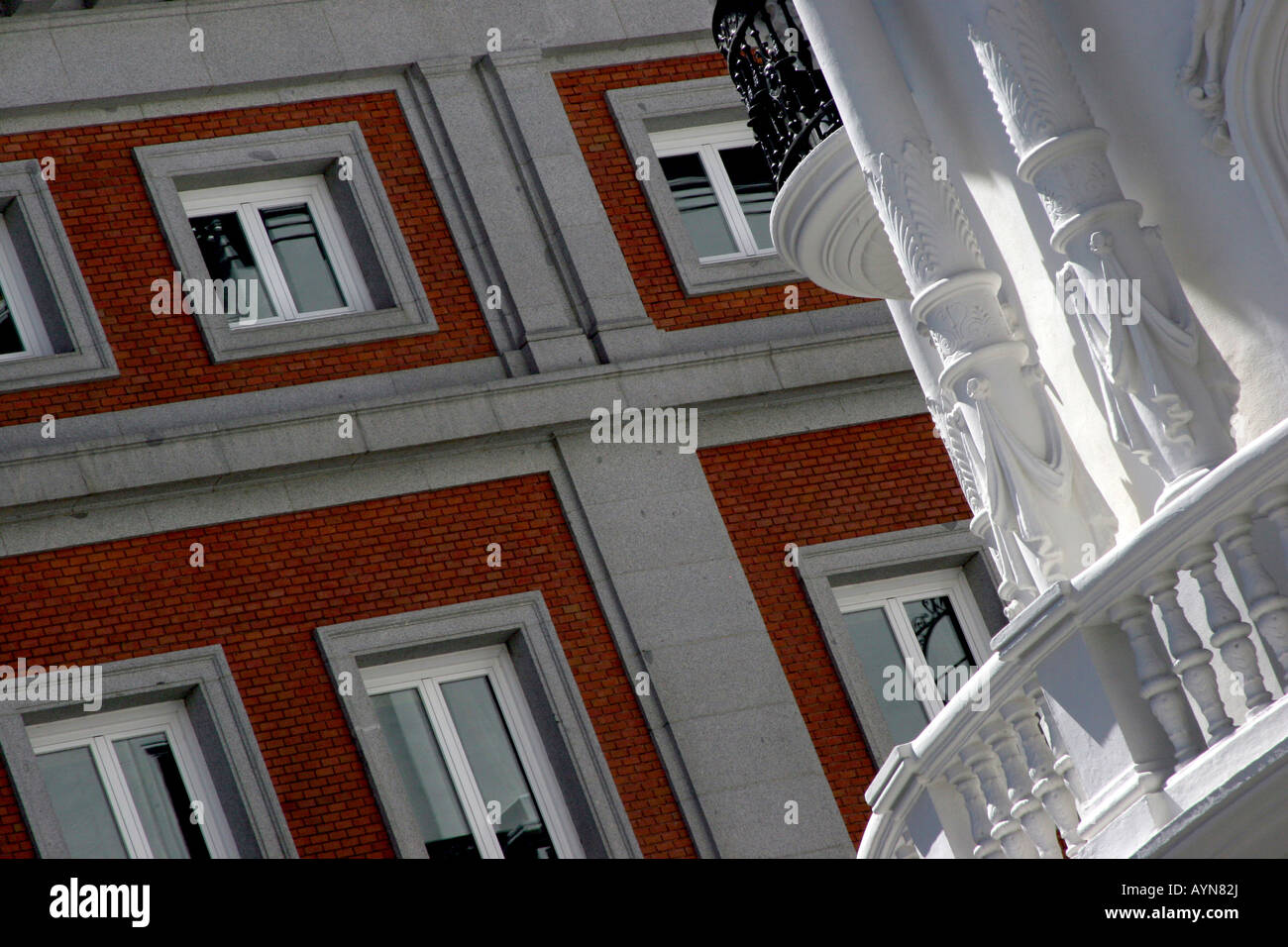 Old classical house overlapping a new one Stock Photo - Alamy