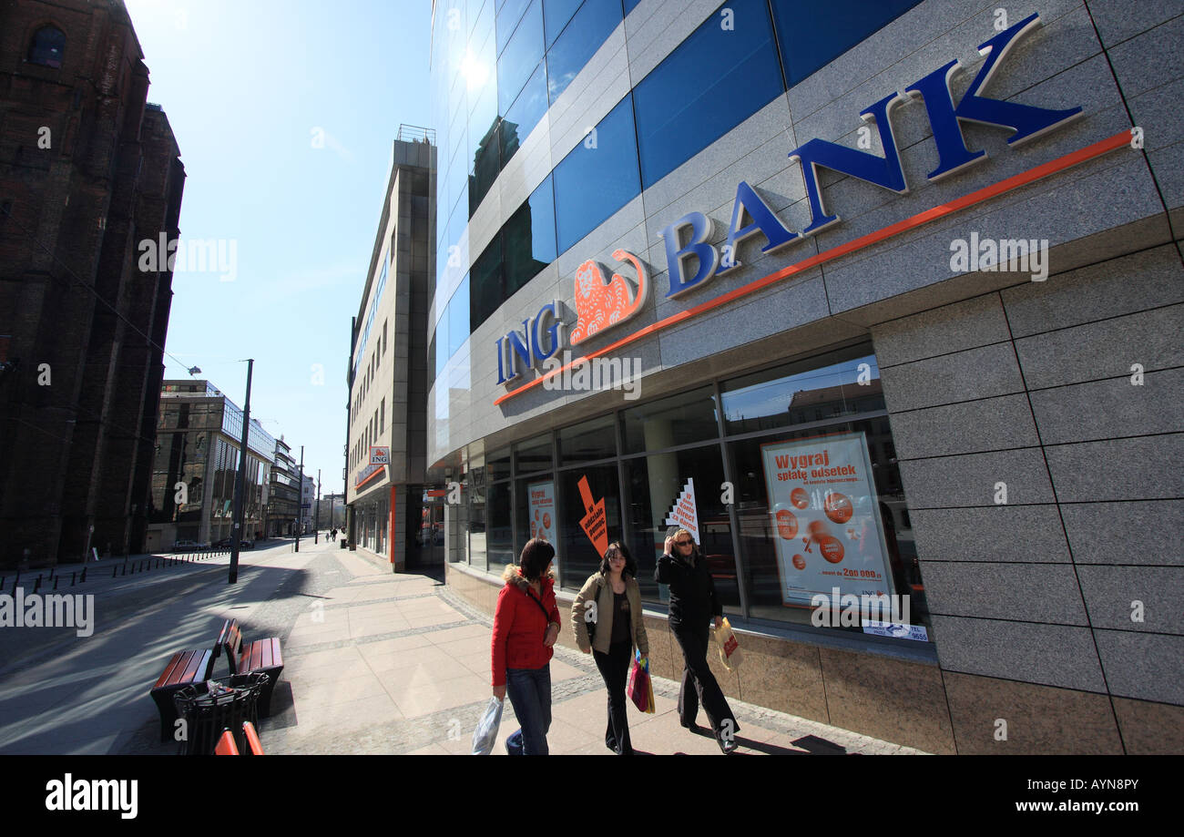 Poland Wroclaw . A branch of the ING Bank ( Dutch owned Stock Photo - Alamy