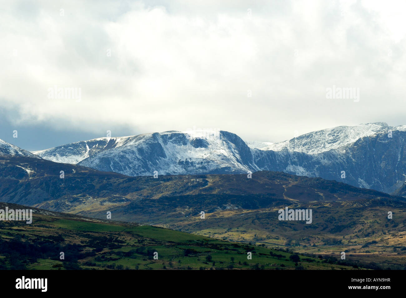 Snowdonia or Eryri from the East Stock Photo - Alamy
