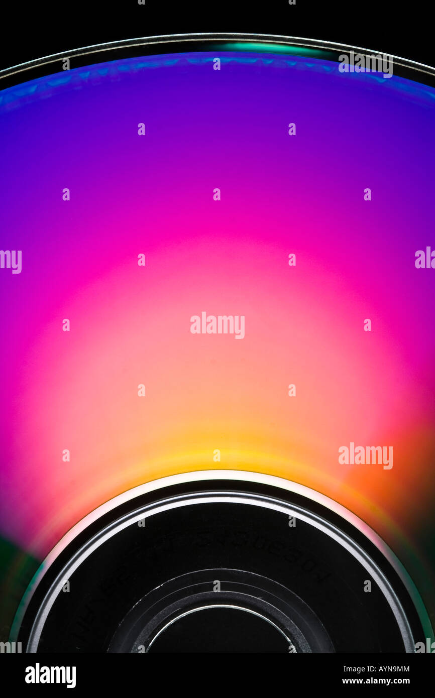 Rainbow like interference pattern on a compact disc Stock Photo - Alamy