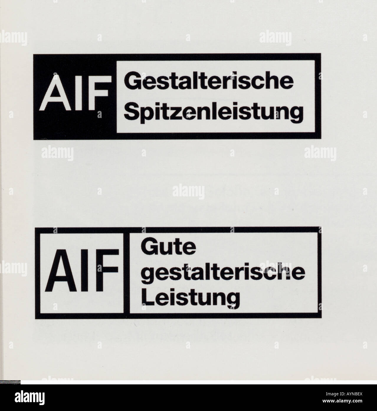 signet, certification stamp of the AIF for industrial series production ...