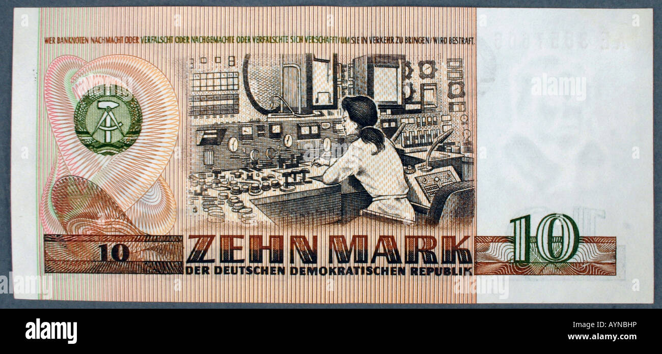 money, bank notes, GDR, 10 Mark note, 1971 Stock Photo - Alamy