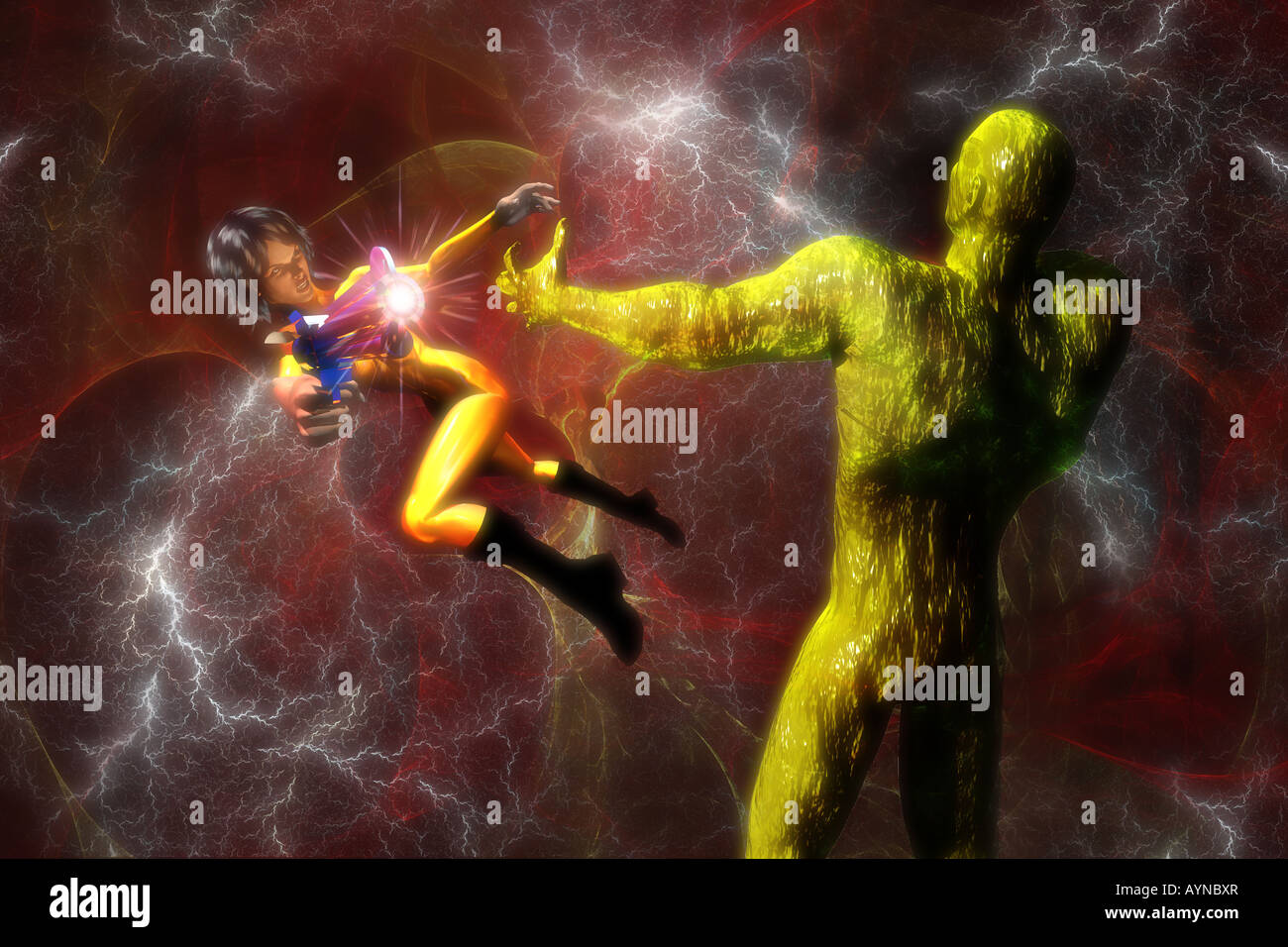 Alien shoot with gun hi-res stock photography and images - Alamy