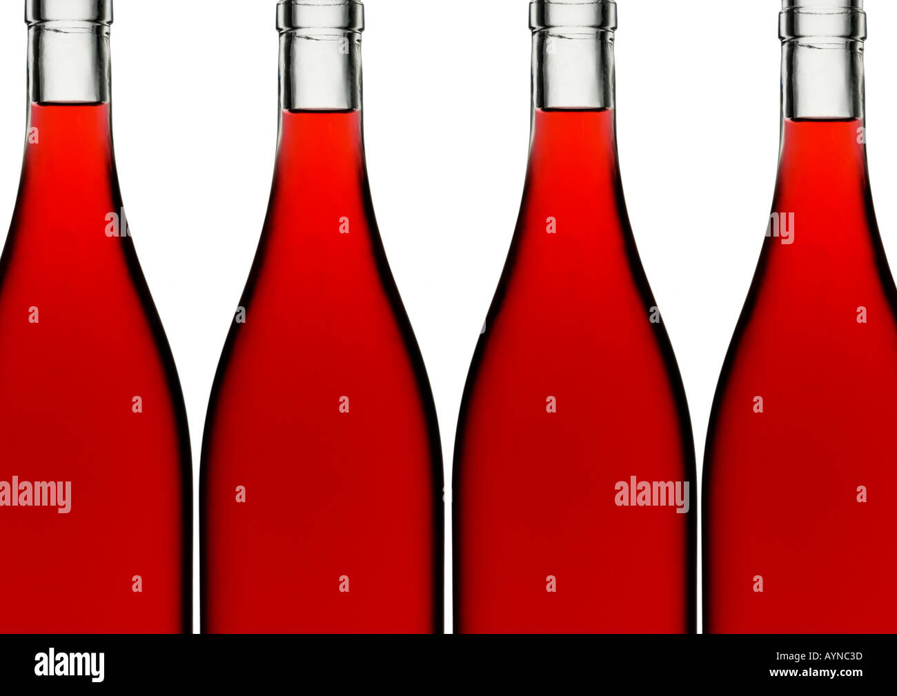 Four red wine bottles hi-res stock photography and images - Alamy
