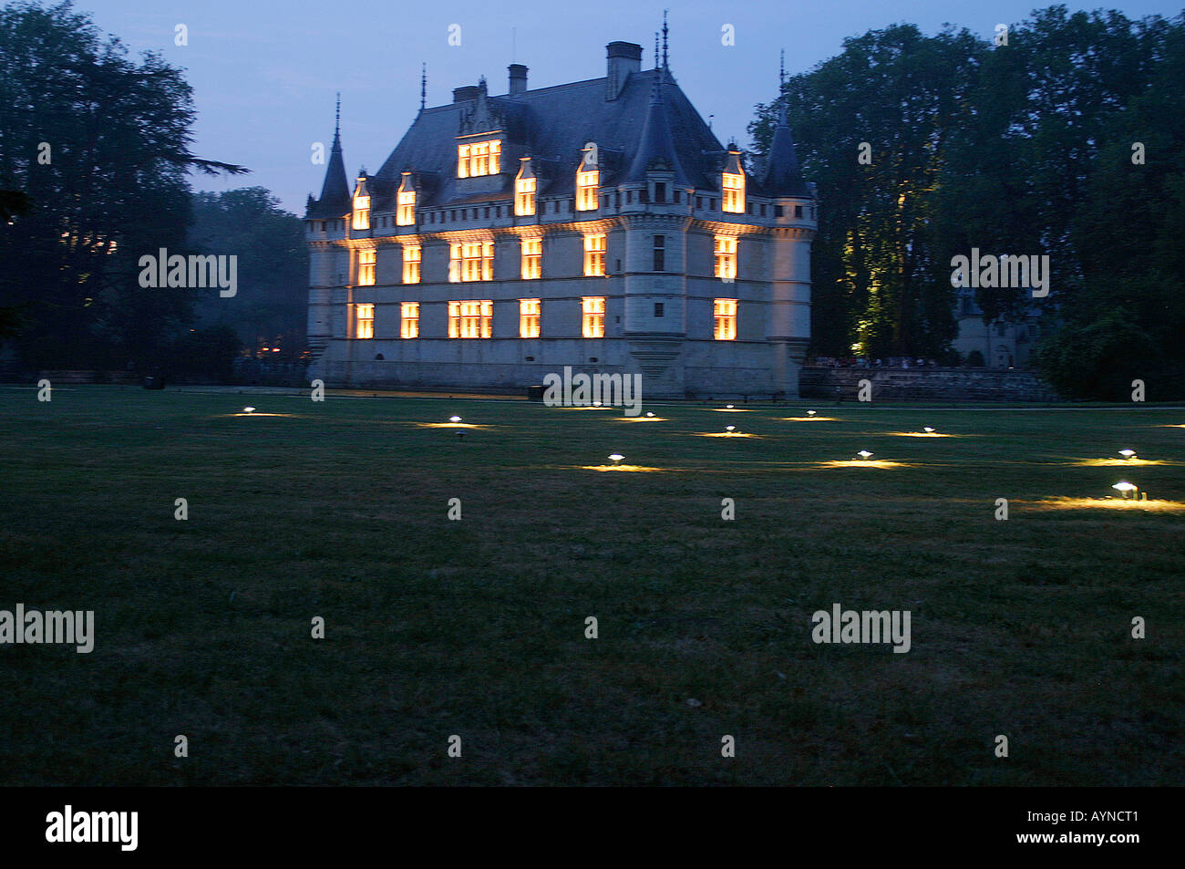The Magical Sound and Light show at Azay Le Rideau Stock Photo - Alamy