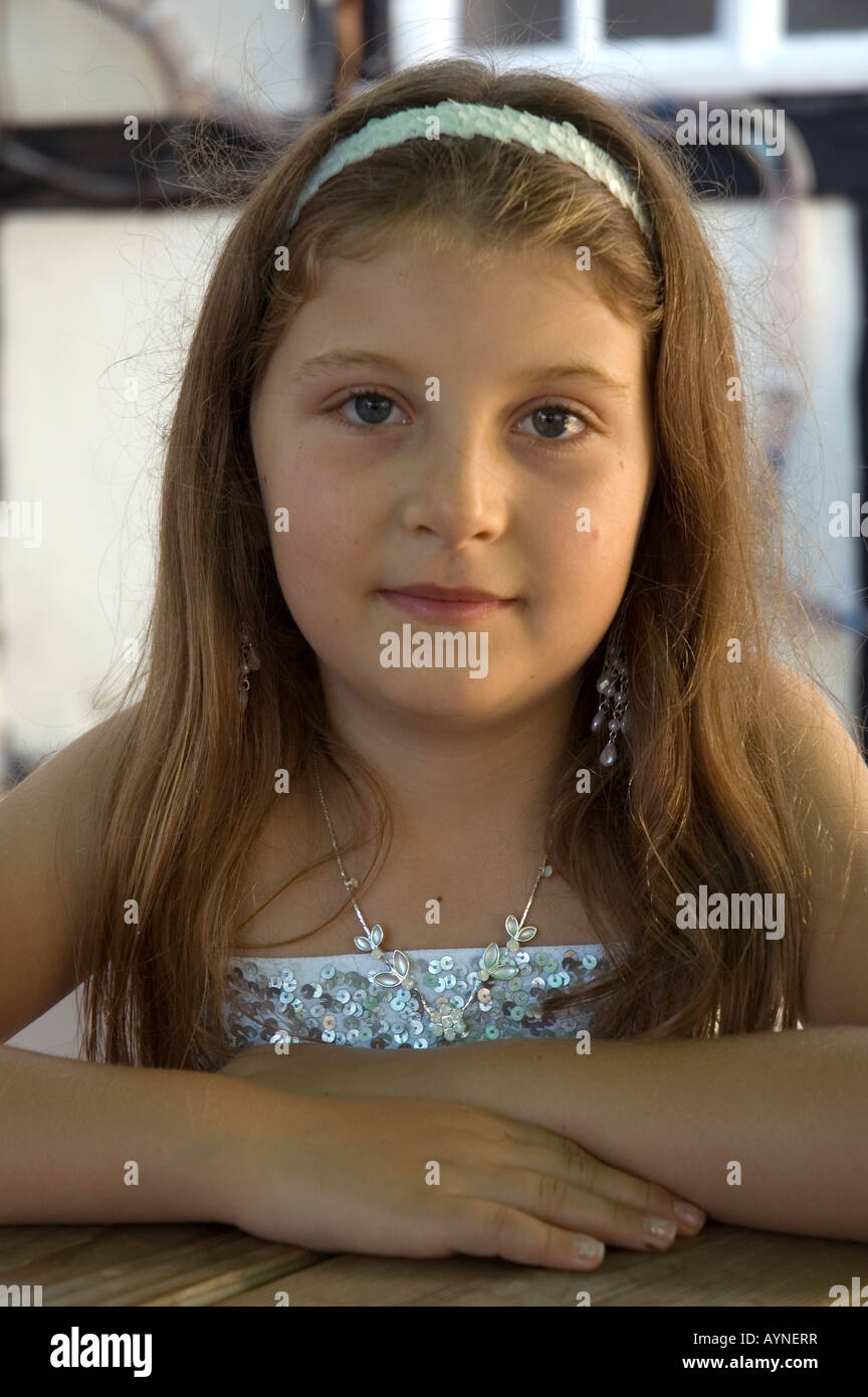 Young girl portrait (aged 8 Stock Photo - Alamy